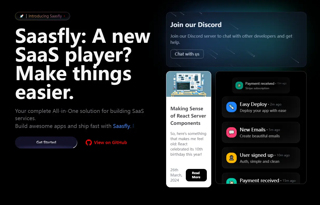 Build SaaS Apps Easily With The Saasfly Next.js Boilerplate Build SaaS Apps Easily With The Saasfly Next.js Boilerplate