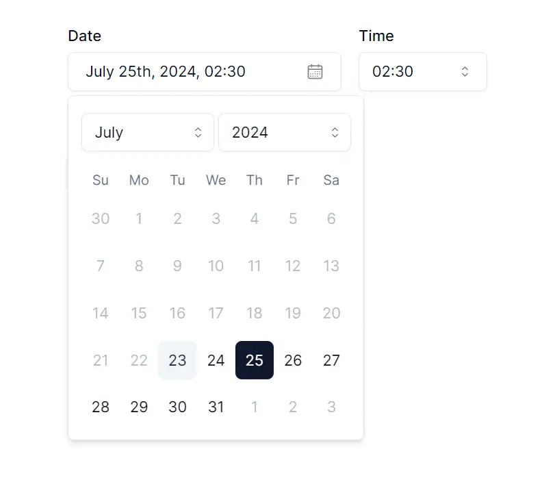Beautiful Date & Time Picker Component With Shadcn/UI Beautiful Date & Time Picker Component With Shadcn/UI