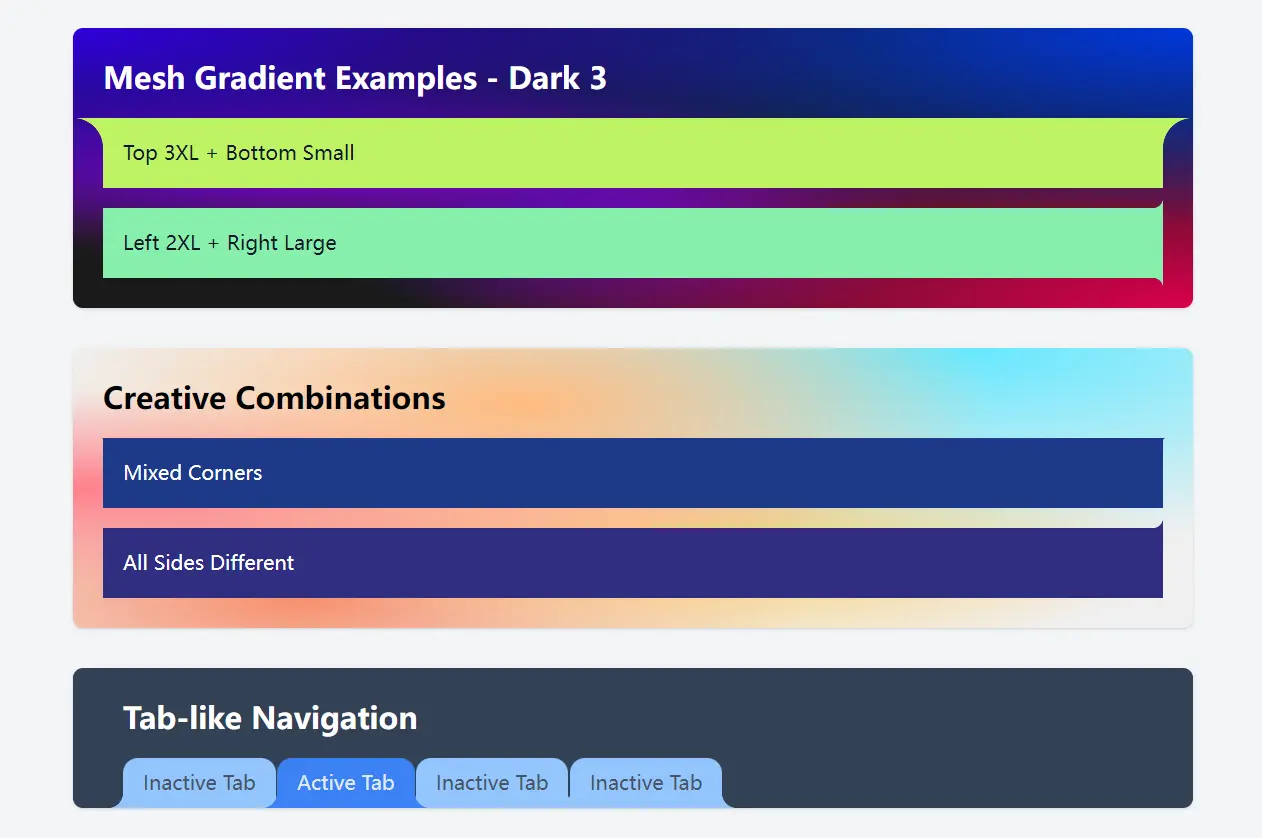 Apply Outer-rounded Corners To Tailwind CSS Elements