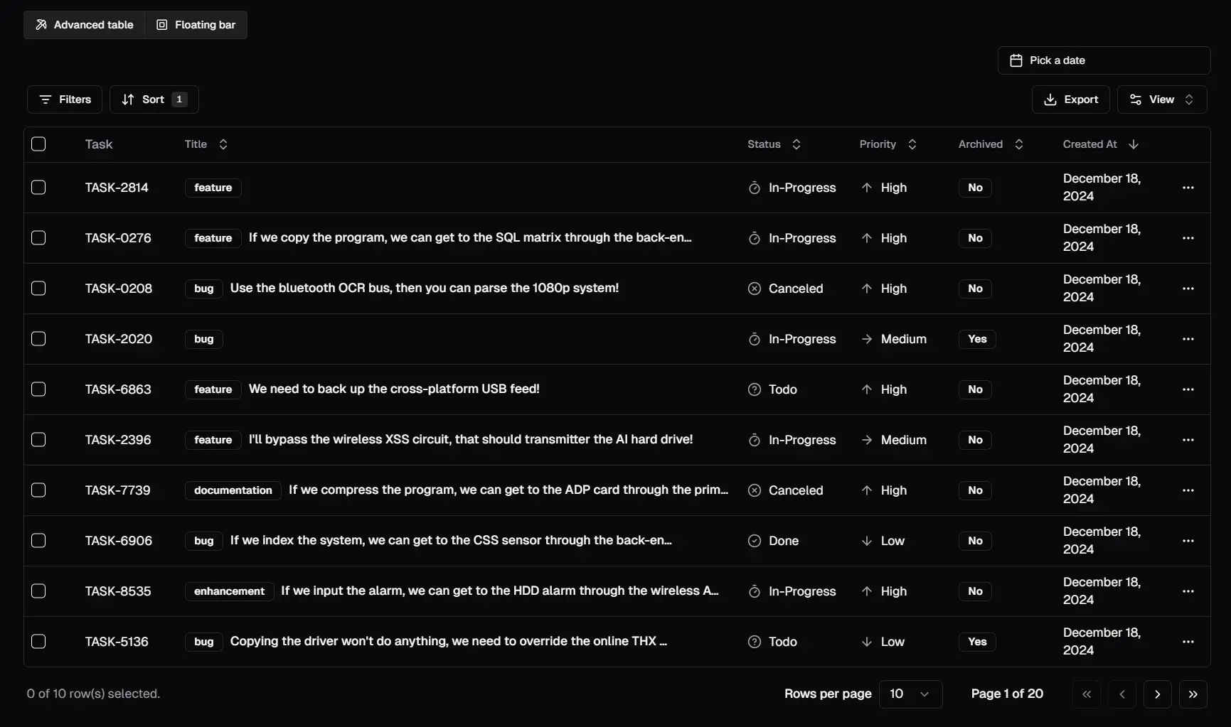 Advanced Shadcn Table: Server-Side Sort, Filter, Paginate
