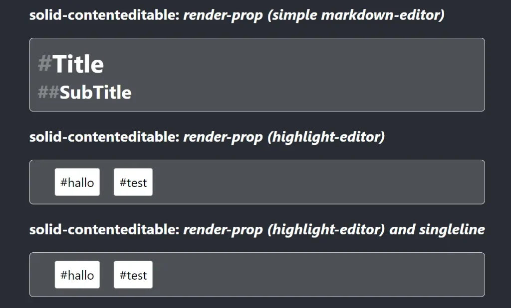 Customizable Text Editing for SolidJS Apps - solid-contenteditable