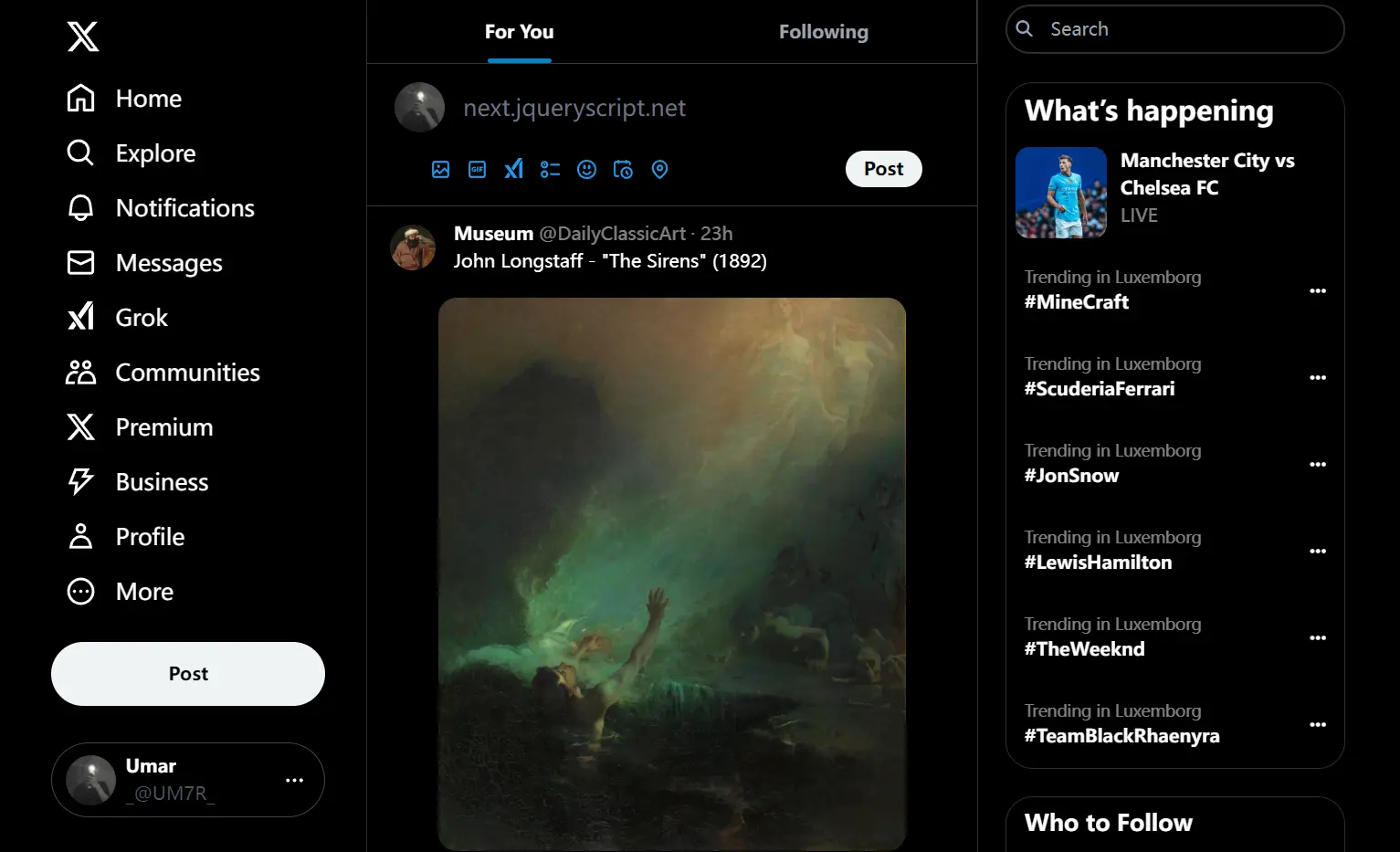 Build Responsive X.com UI with Tailwind CSS - Twitter Clone