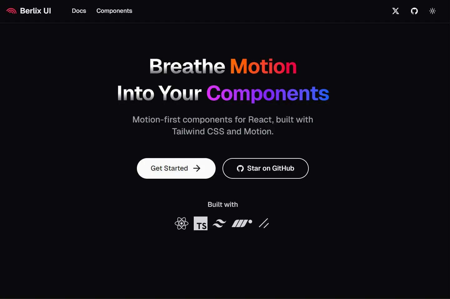Animated UI Components with Tailwind & Framer Motion - Berlix UI
