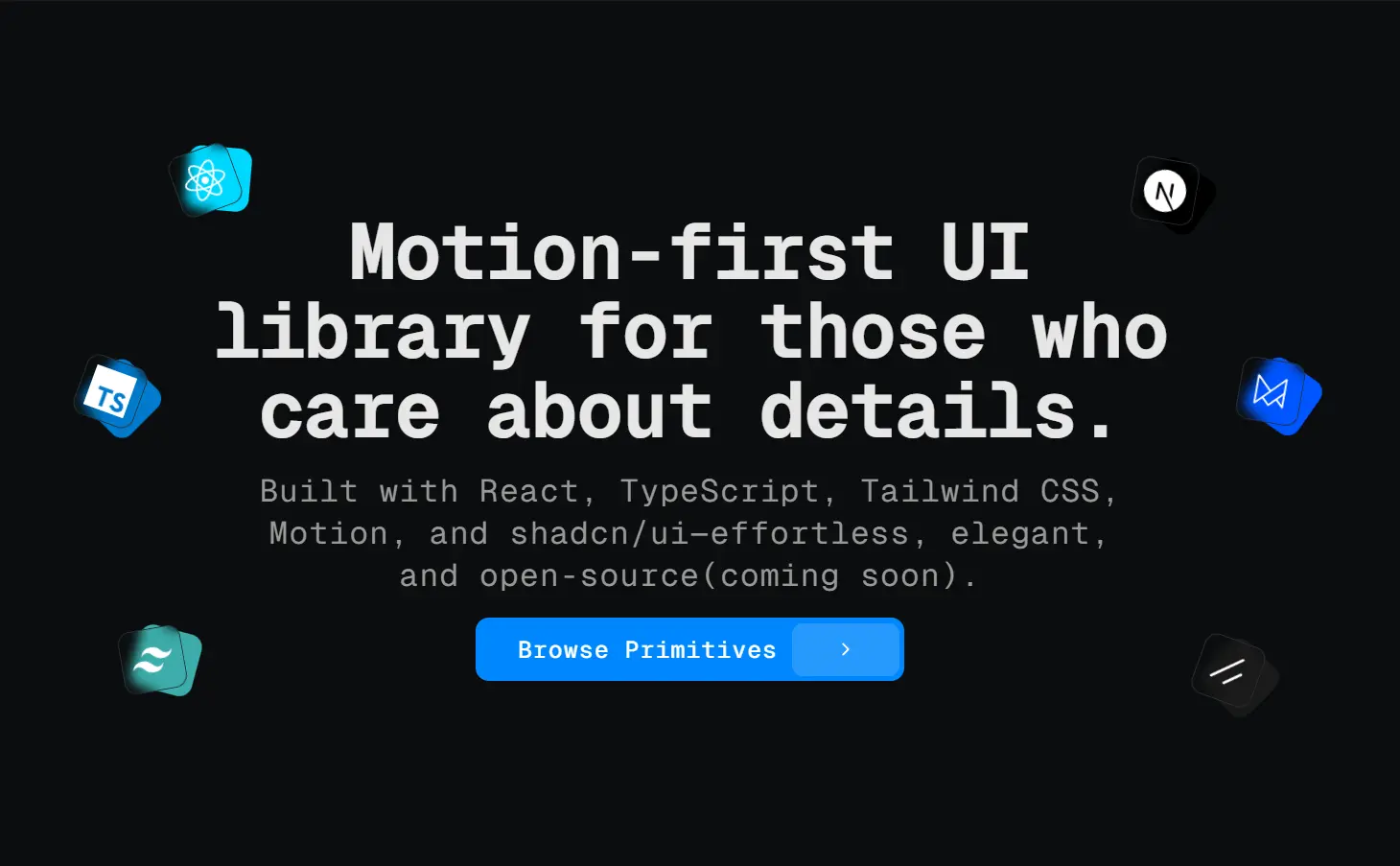 Motion-First UI Components with Smooth Animations - SHSF UI