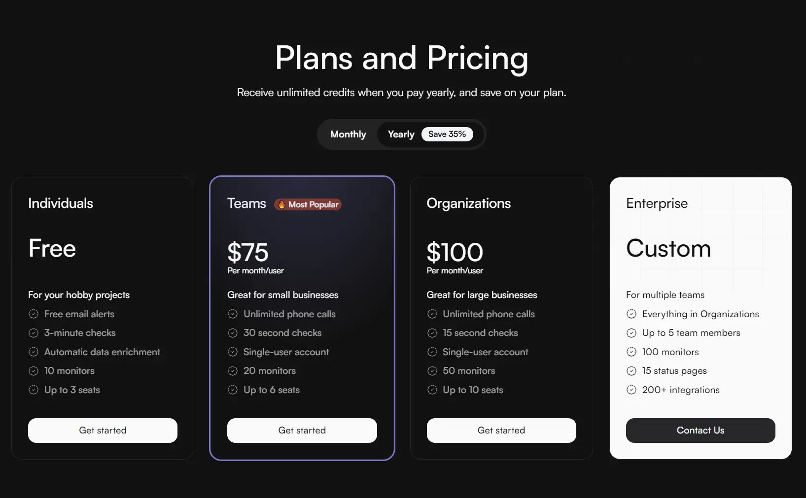 Modern shadcn/ui Pricing Component with Smooth Transitions
