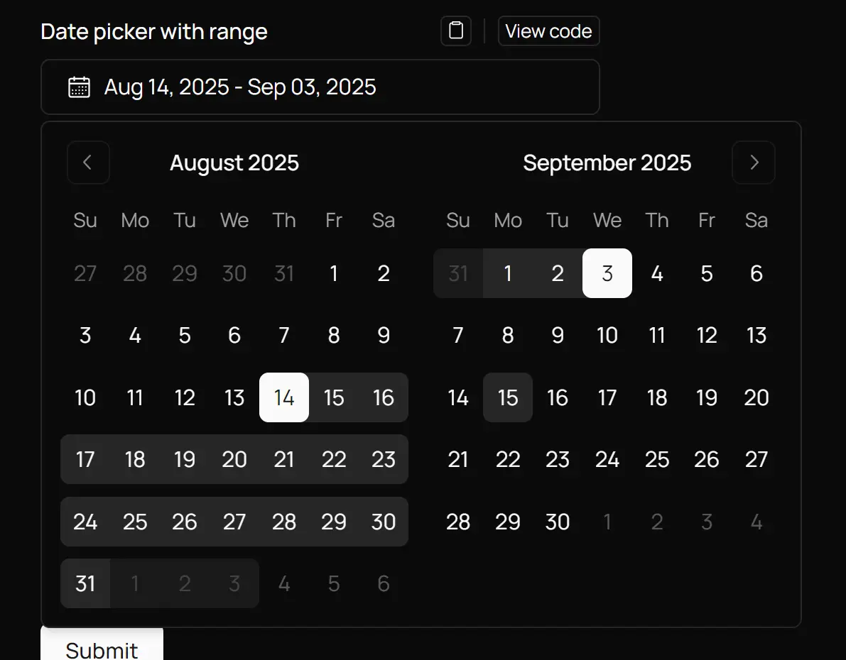 Advanced Date Time And Date Range Picker Components For Shadcnui 3117