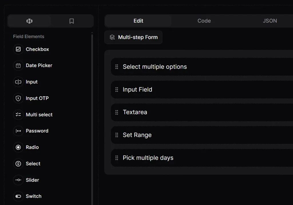 Visual Form Builder for shadcn/ui - formcn