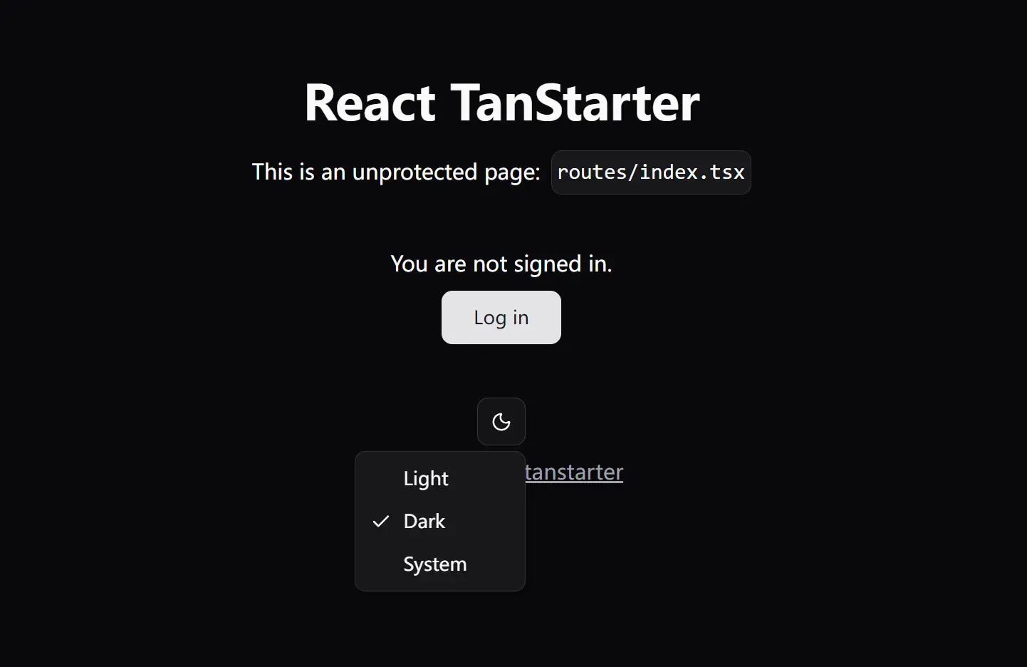 Minimal TanStack Start Template with Better Auth - React TanStarter